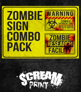 10 Printable Yellow Zombie Signs – Download – Print – Decorate – Spookteek